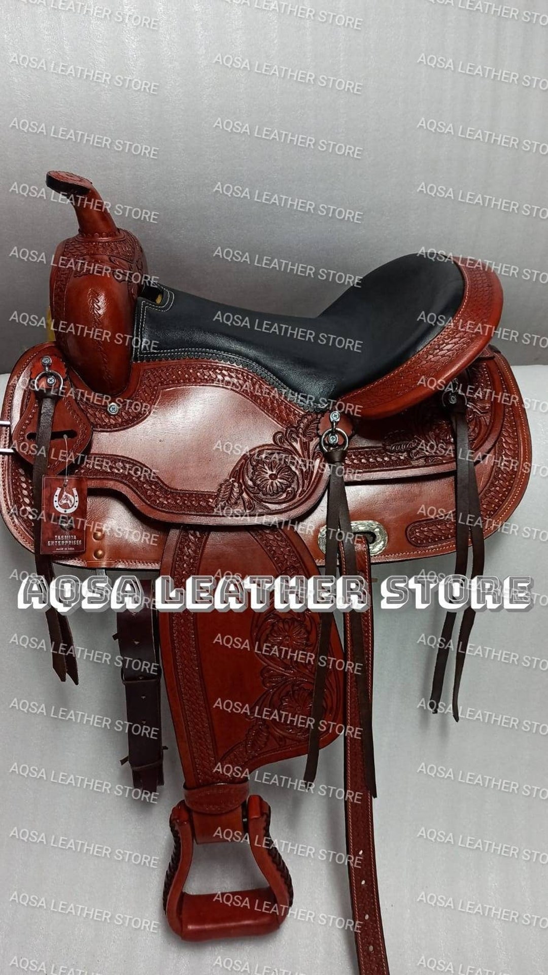 Ranch Roper Western Leather Saddle With FREE MATCHING SET. - Etsy