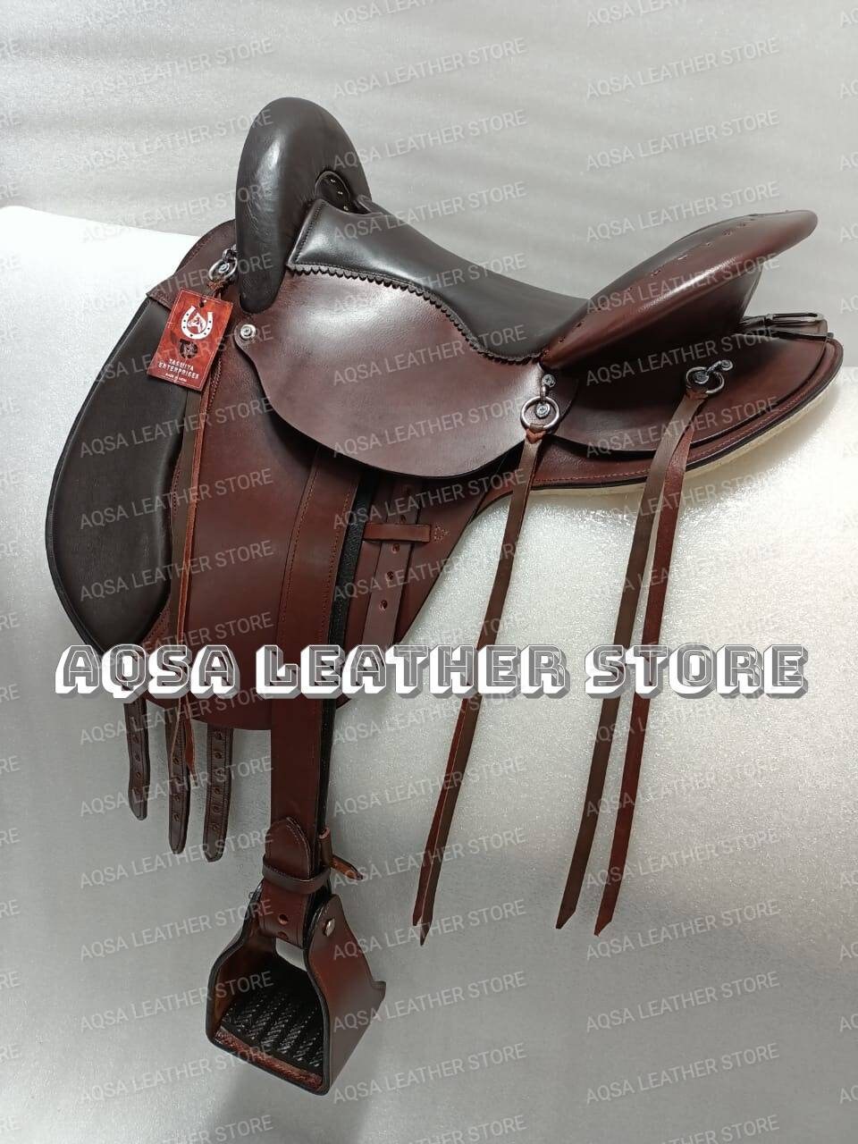 Endurance Trail Leather Saddle ,beautifully Hand Made With Free Front ...