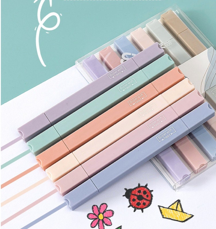 Creative Square Super Soft Eye Protection Highlighter Student - Etsy