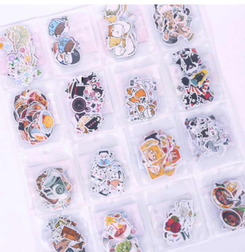DIY Cute Kawaii Animal Paper Sticker Lovely Cat Stickers for - Etsy