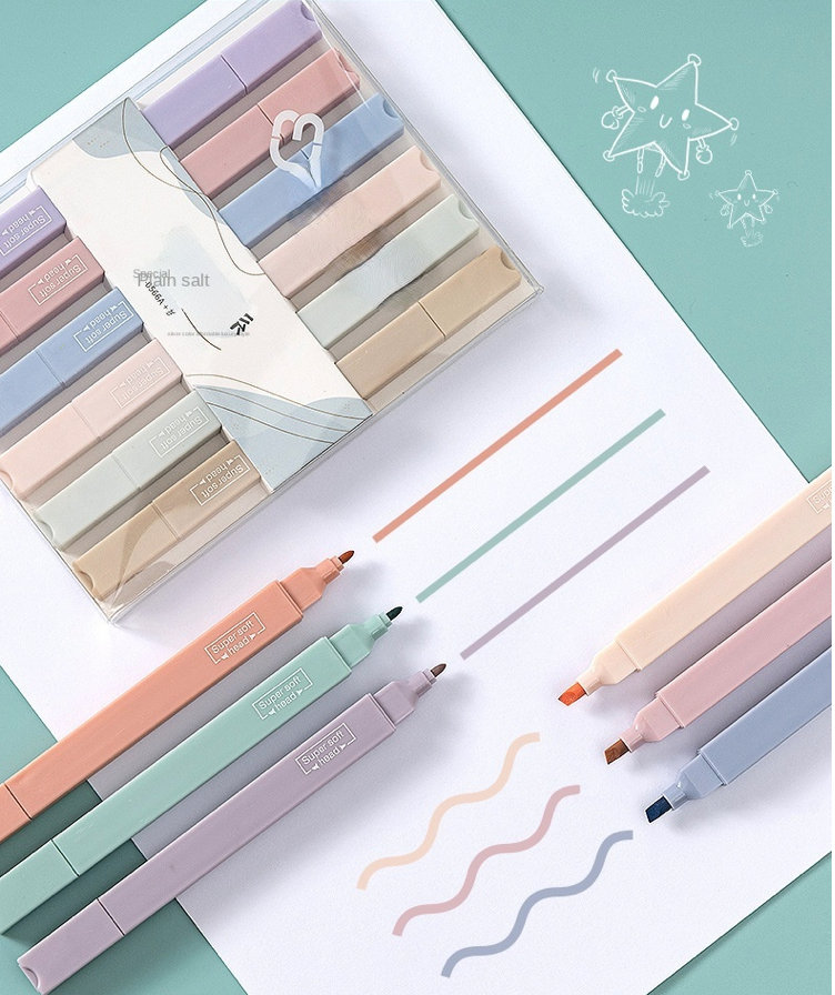 Creative Square Super Soft Eye Protection Highlighter Student - Etsy