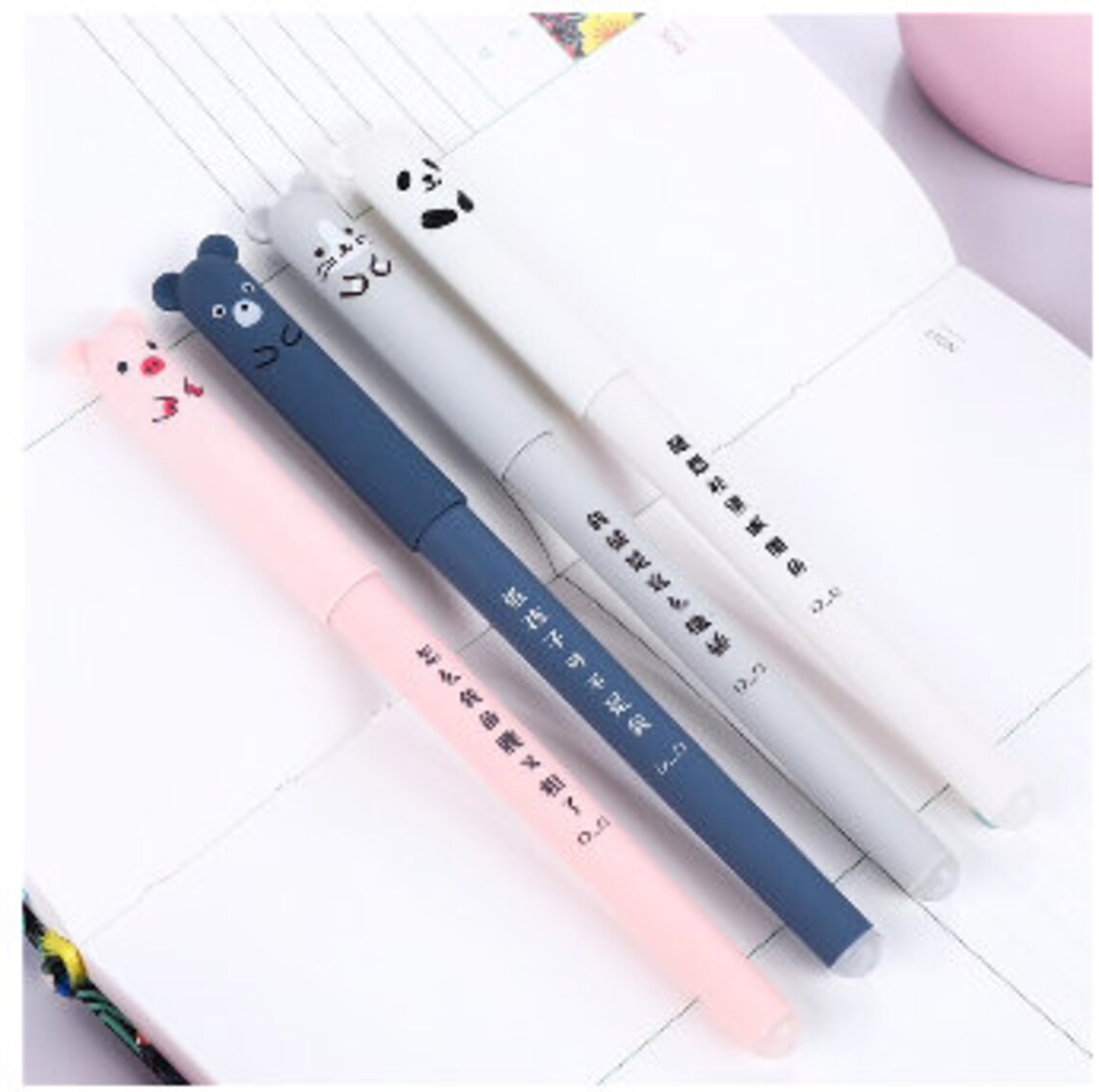 Cute Kawaii Pen Erasable Penanimal Pen Panda Pen Pig Pen - Etsy