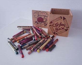 Crayon Wooden Box - Etsy