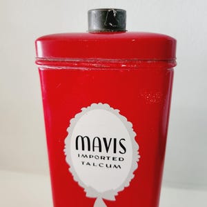 Vintage Beauty Body Powder Tin Cans -- Mavis Imported Special Sale ...