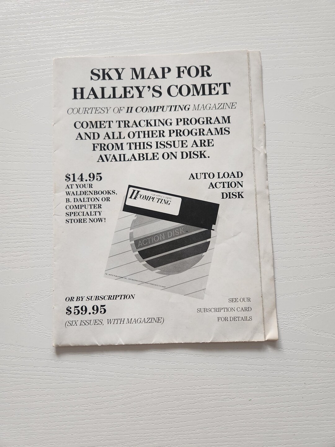 Vintage 1985 Sky Map for Halley's Comet Courtesy of II Computing ...