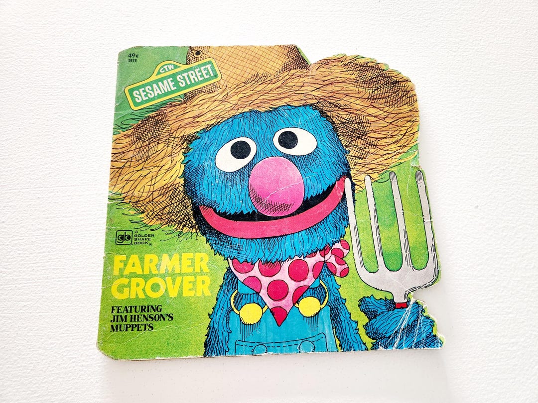 Sesame Street Farmer Grover by Norman Stiles -- 1977 Vintage Children's ...