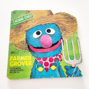 Sesame Street Farmer Grover by Norman Stiles -- 1977 Vintage Children's ...