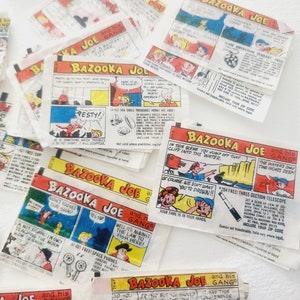 Vintage Bazooka Joe and His Gang Gum Wrapper Comics Nostalgic Bubble ...