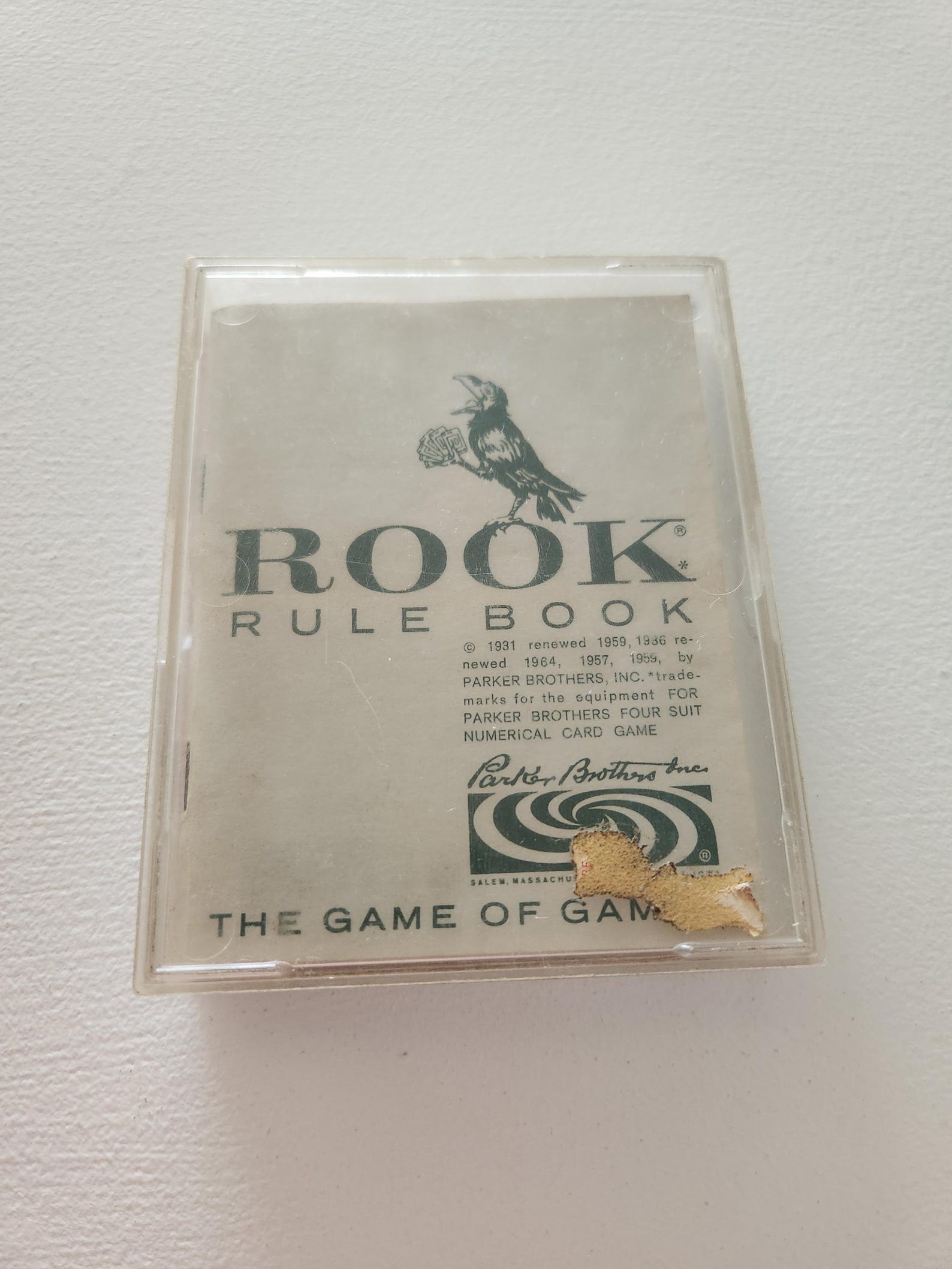 Vintage Rook Playing Card Game -- 1959 Vintage Card Games -- Family ...