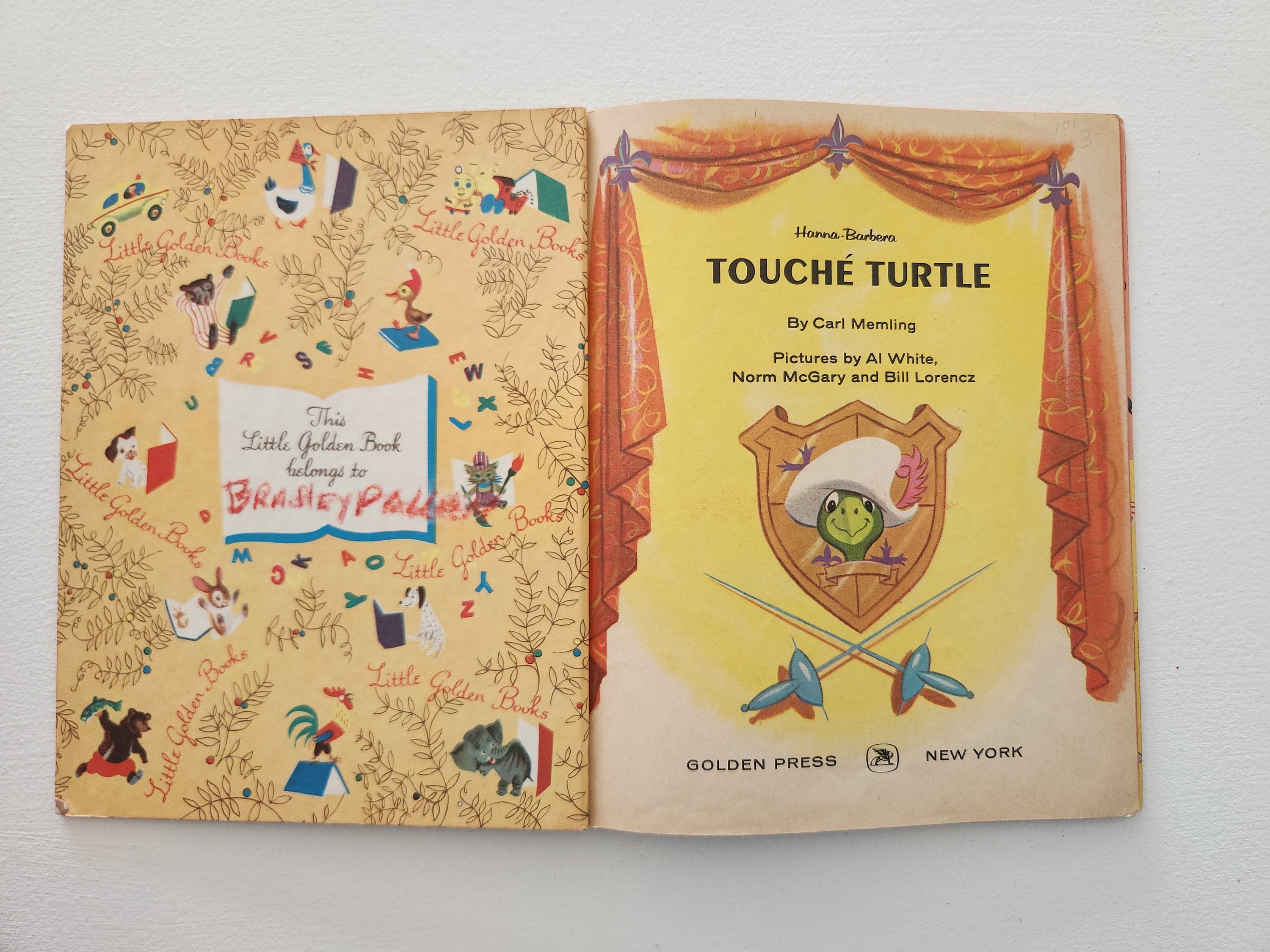 Hanna Barbera Touche Turtle by Carl Memling { 1962 } Vintage Little ...