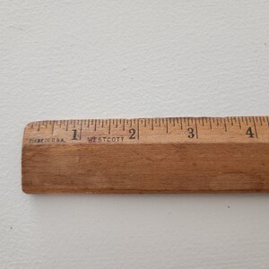 Vintage Westcott 18 Wood Ruler Vintage Office Stationery Supply Science ...