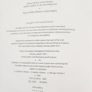 Verdi by Janell Cannon -- Vintage Children's Book -- Juvenile ...