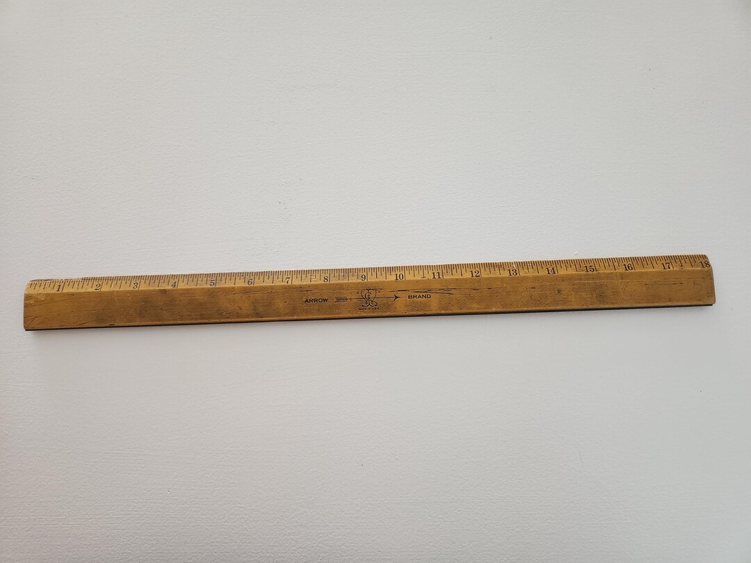 Vintage Arrow Brand Wood Ruler Vintage Office Stationery Supply Science ...