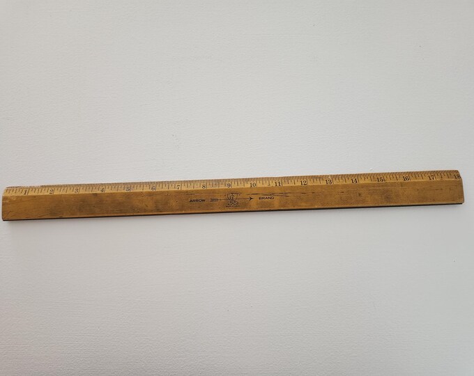 Vintage Arrow Brand Wood Ruler -- Vintage Office Stationery Supply ...