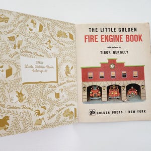 Fire Engines Pictures by Tibor Gergely -- 1971 Vintage Children's ...