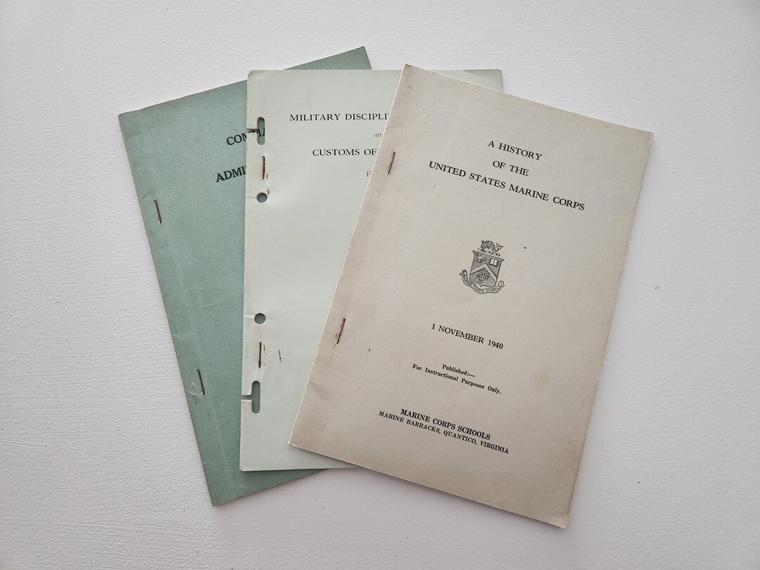 Marine Corps Schools Quantico Military Discipline Pamphlets 1940s ...