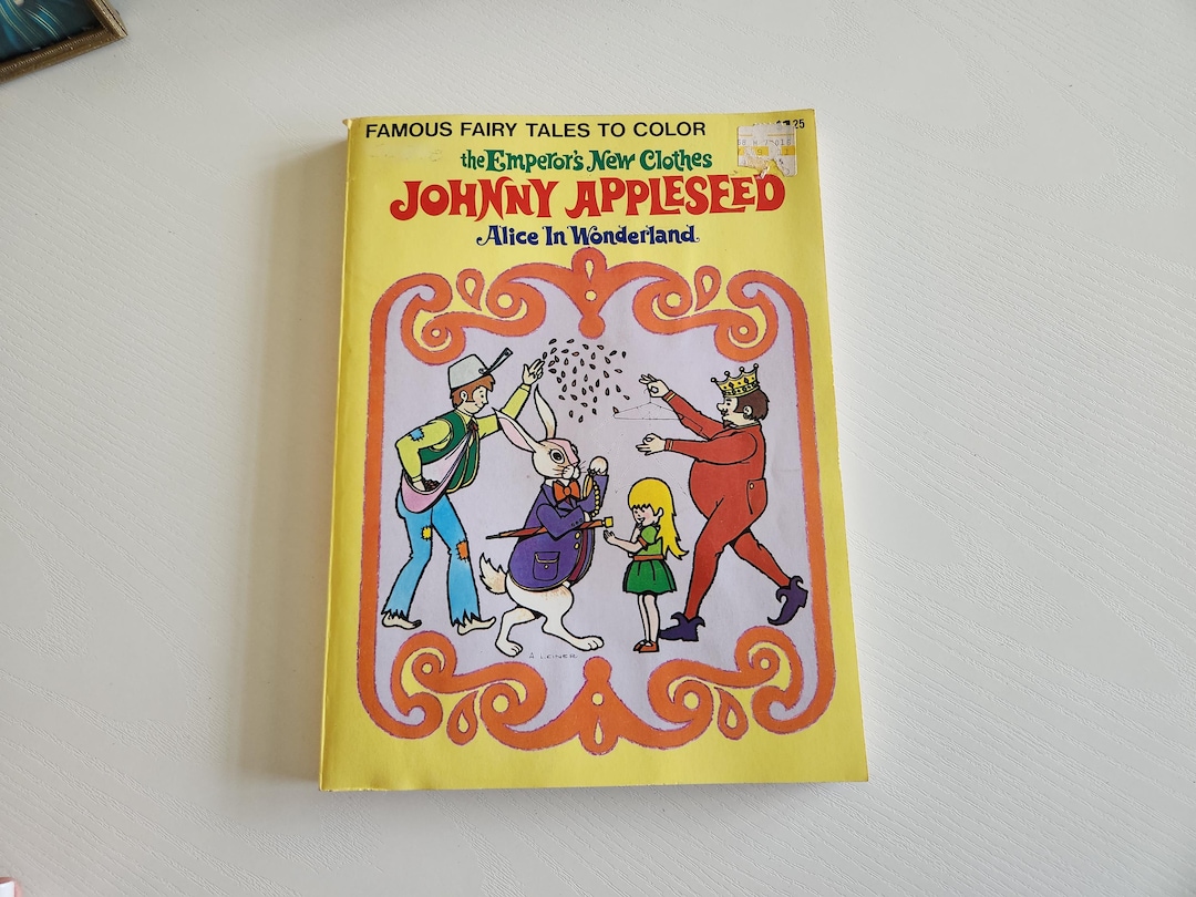 Vintage Children's Coloring Book -- Famous Fairy Tales to Color -- Old ...