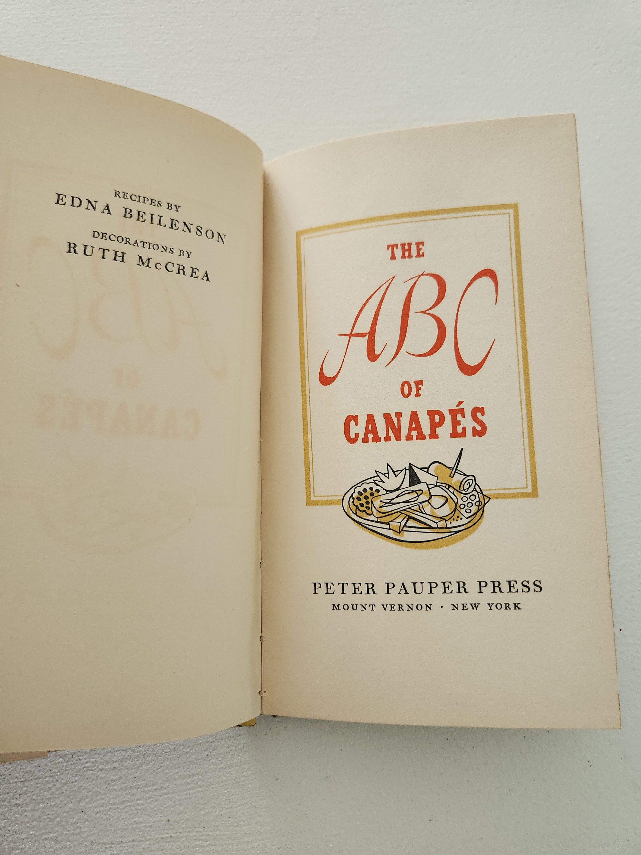 Vintage 1953 Canapes Recipe Book – Edna Beilenson, Culinary Art - Etsy