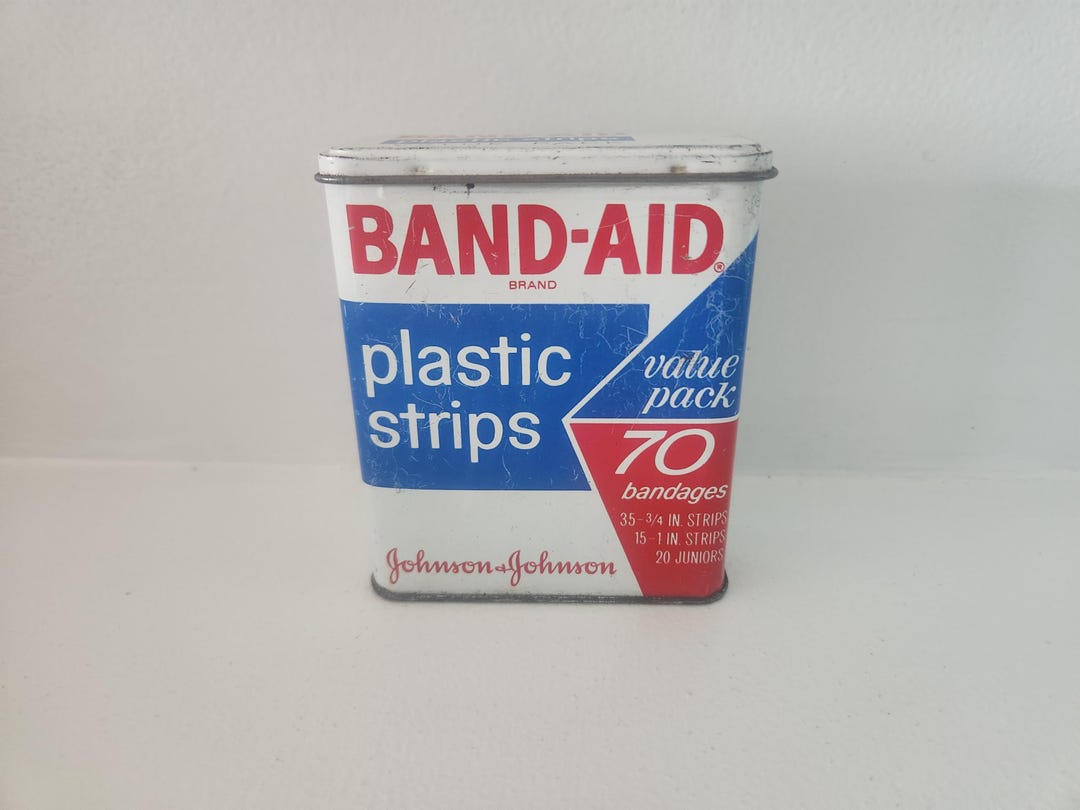 Vintage Band-aid Plastic Strips Value Pack Bandage Tin -- Johnson ...