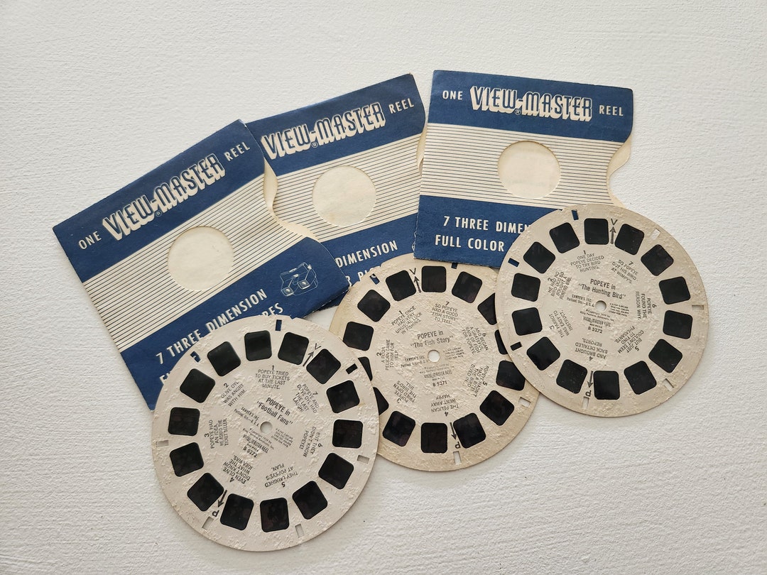 Vintage View Master Popeye Reels -- Popeye Movie Slides -- Vintage View ...