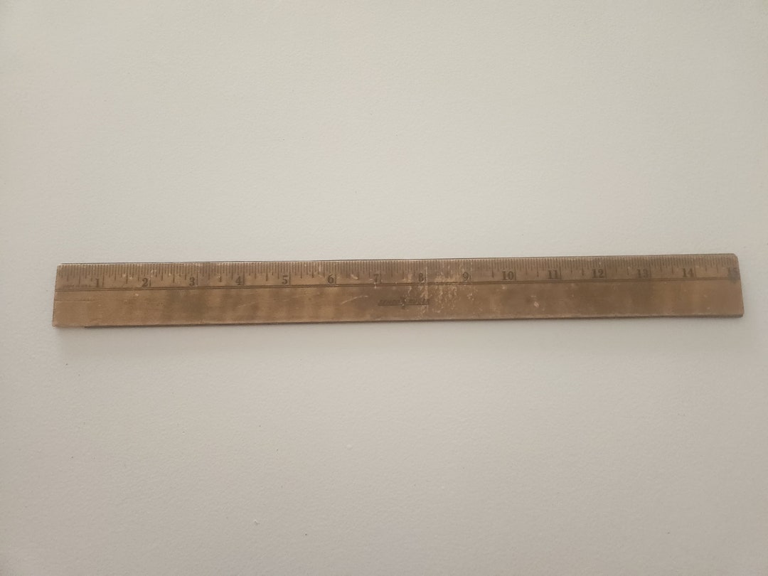 Vintage Senco Solid Wood Ruler With Metal Edge Vintage Stationery ...