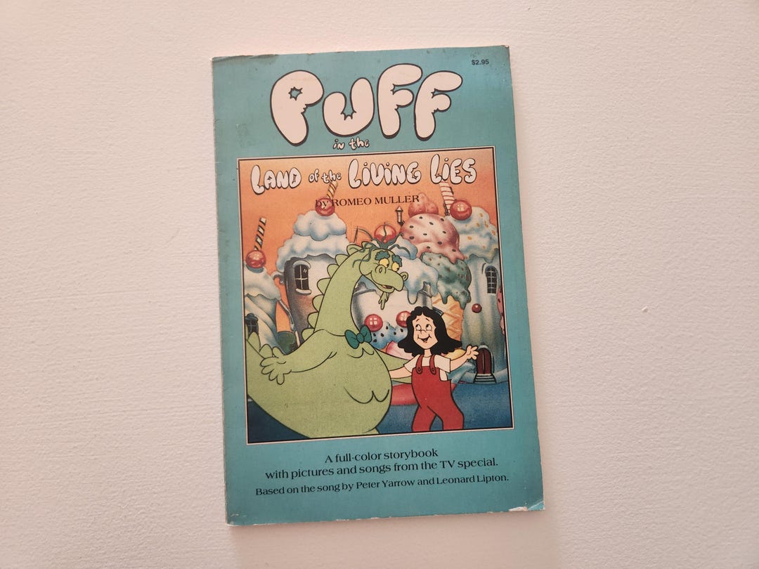 Puff the Magic Dragon Book – Land of the Living Lies, 1984 Storybook - Etsy
