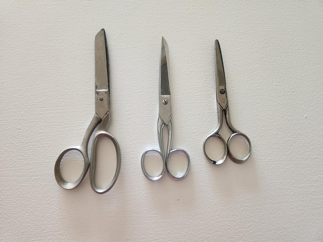 Vintage Scissors Set of 3 Old Shears La Cross, Clauss Sewing Scissors ...