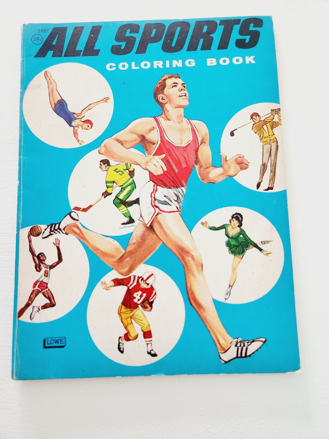 All Sports Coloring Book 1968 Vintage Children's Coloring Book Coloring ...