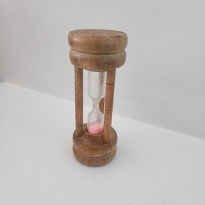Vintage Wood Hourglass Sand Timer -- Kitchen Food Timer -- Sand Clock ...