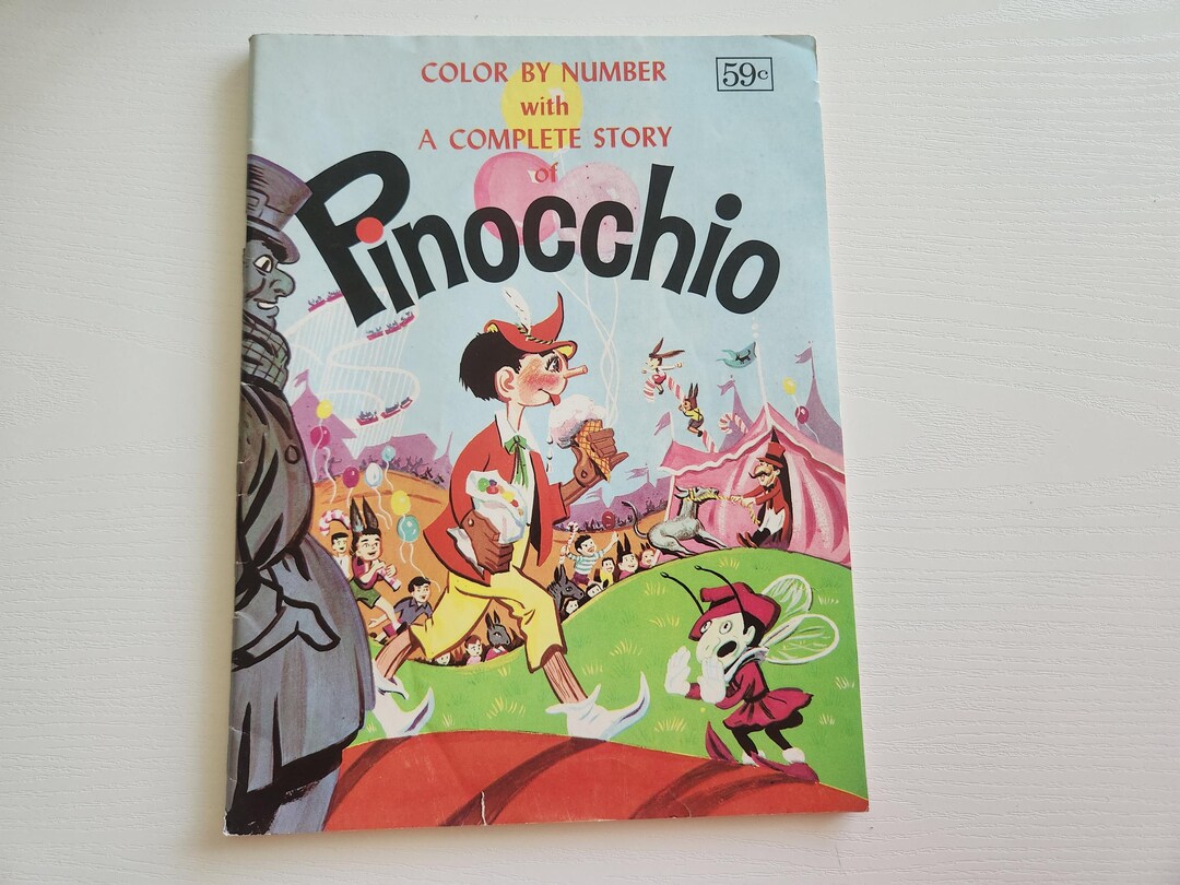 Vintage Children Coloring Books -- Color by Number With A Complete ...