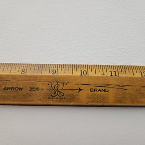 Vintage Arrow Brand Wood Ruler Vintage Office Stationery Supply Science ...