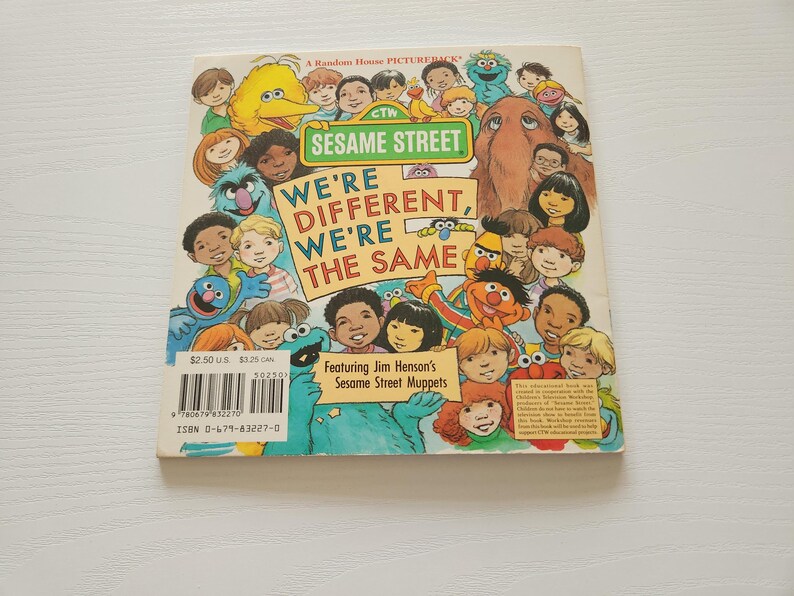 Vintage Sesame Street Book - We're Different, We're the Same (1992) - Etsy