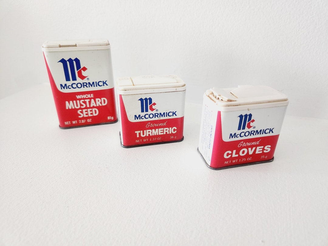 Vintage Mccormick Spice Tins Set of 3 Kitchen Spice Tins Vintage Retro ...