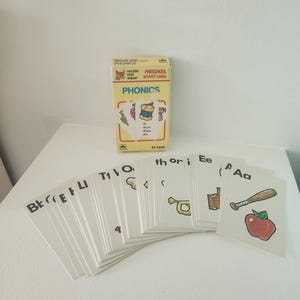 Golden Step Ahead Preschool Activity Cards Phonics 1989 Vintage Abc's ...