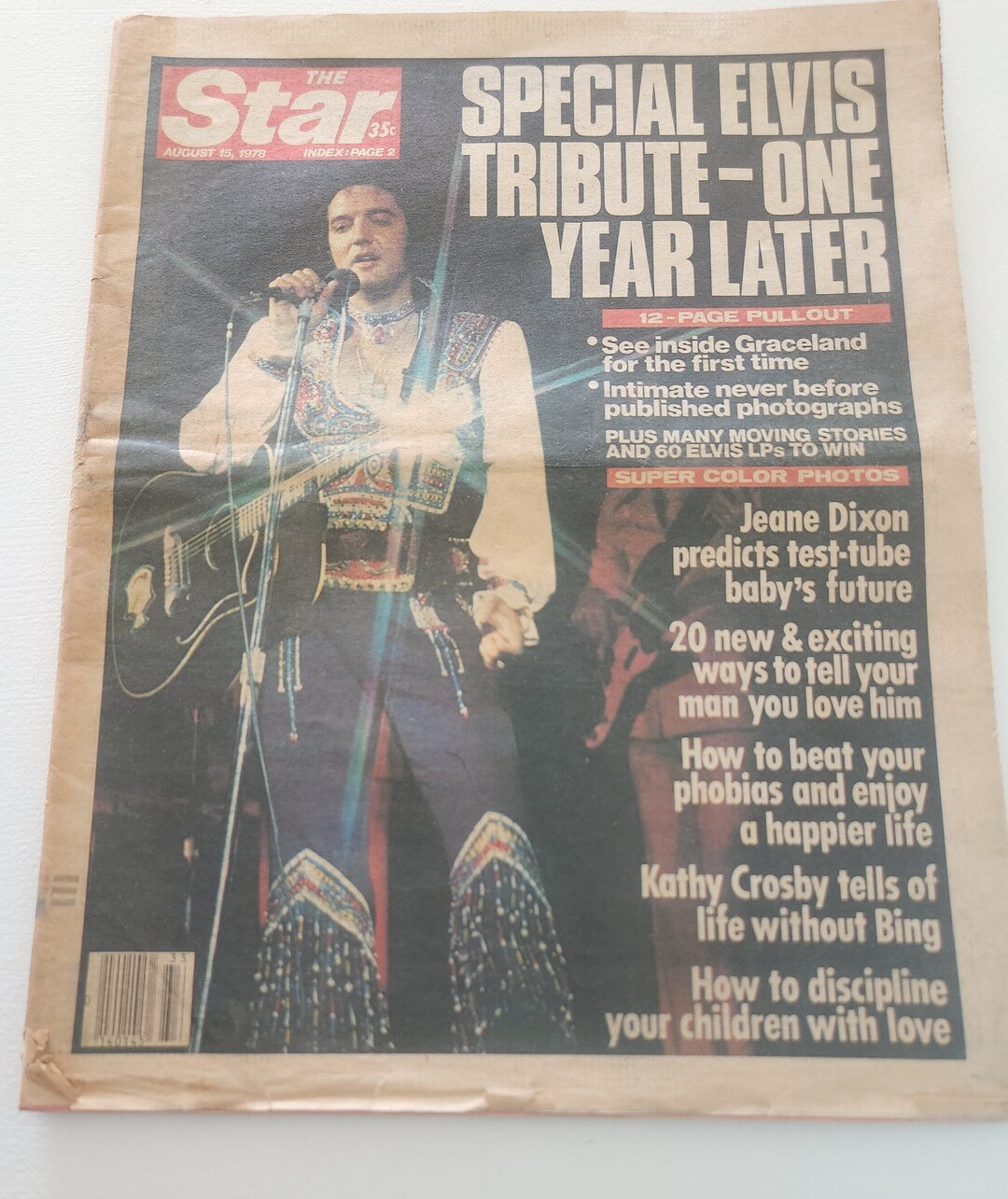 Vintage Elvis Presley Newspaper -- the Star Newspaper { August 15 1978 ...