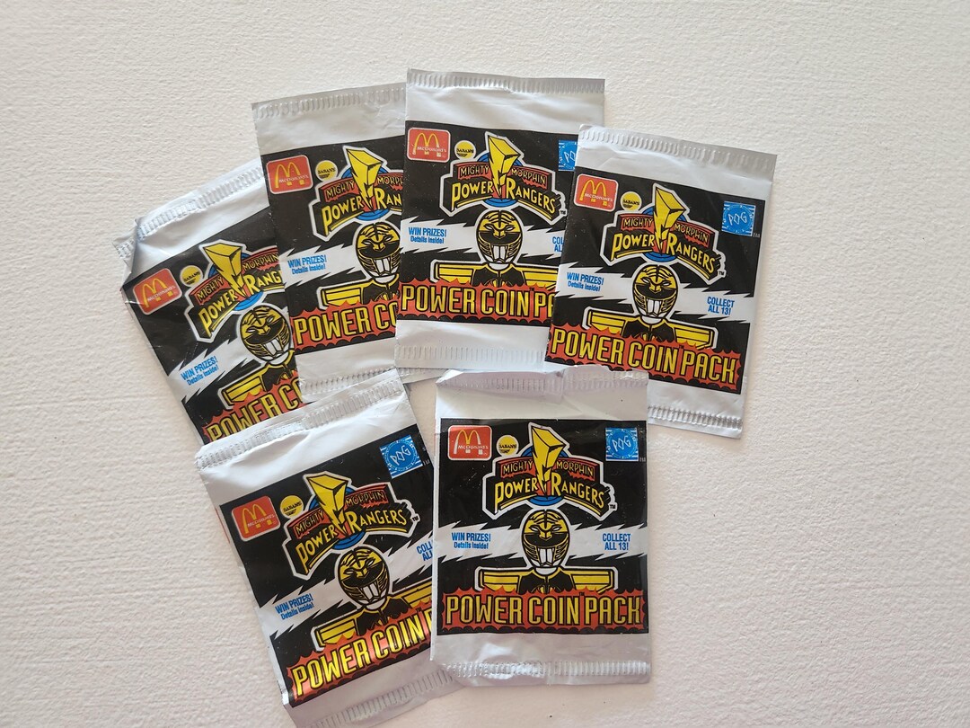 Mighty Morphin Power Rangers Pog Power Coin Pack Mcdonald's Happy Meal ...