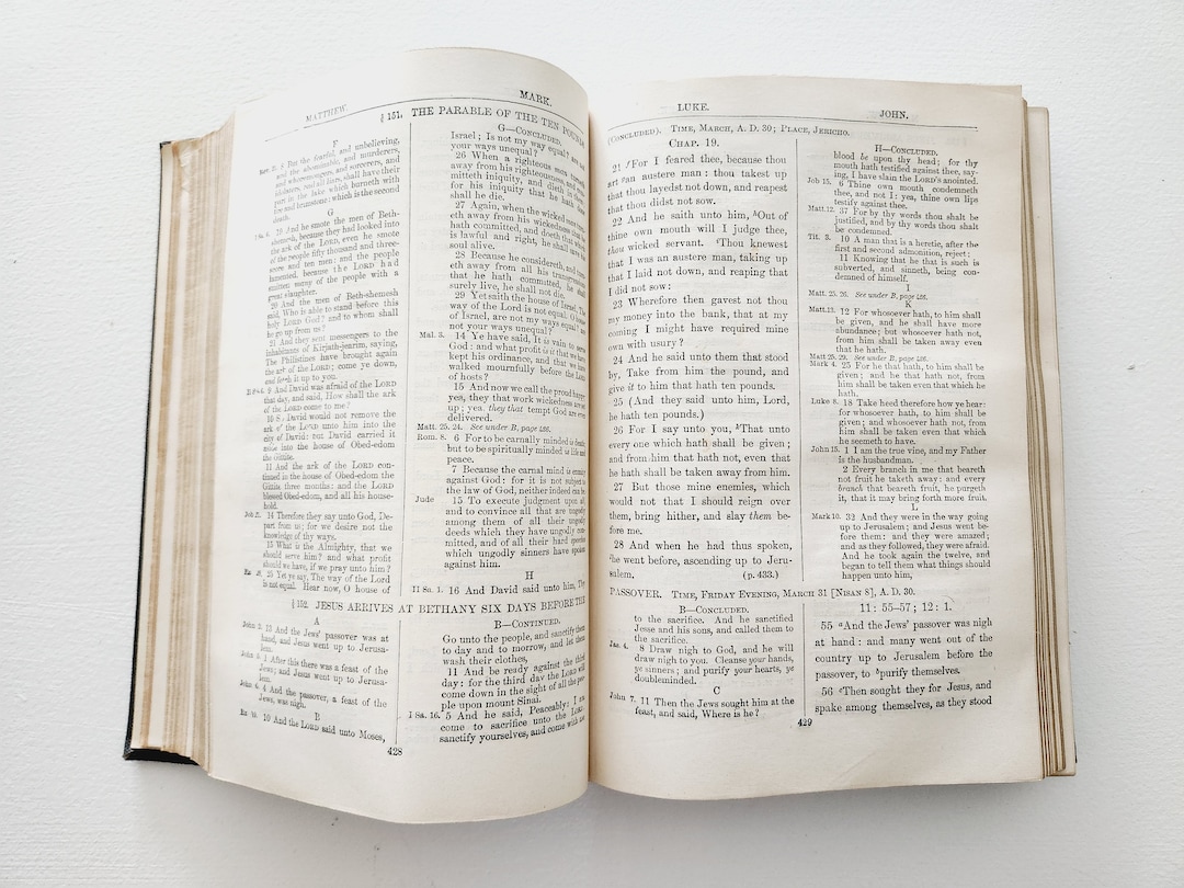 The Reference Passage Bible New Testament -- 1912 Antique Religious ...