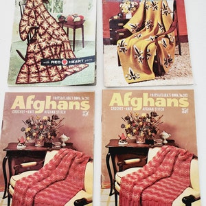 Vintage Coats & Clarks Magazine Booklet Mid-century Afghans Crafting ...