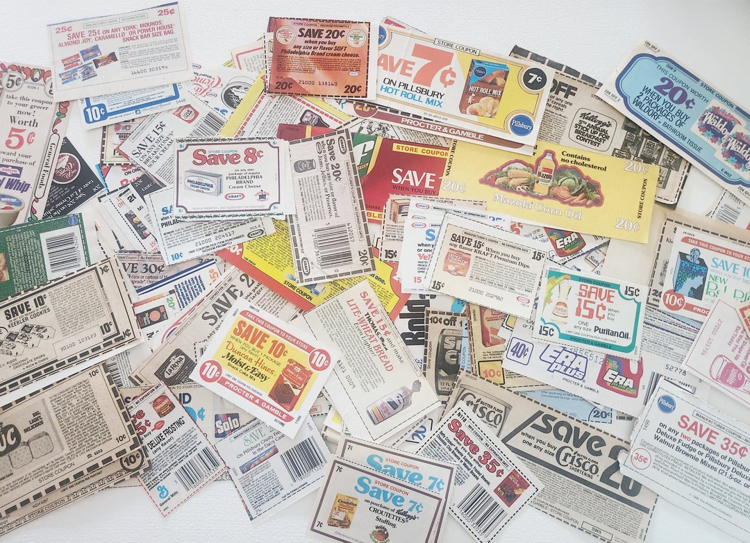 Vintage Coupons -- Lot of 50 Manufacturer's Grocery Coupons -- Paper ...