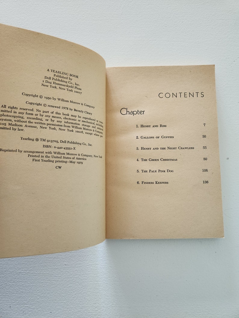 Henry Huggins by Beverly Cleary -- 1978 Vintage Children's Book ...