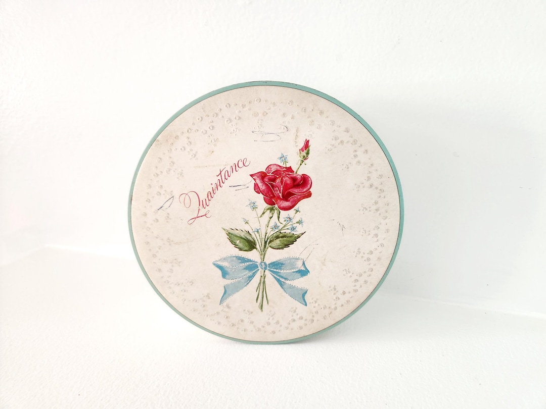 Vintage Powder Box Tin Avon Quaintance -- Vintage Beauty Make-up Box ...