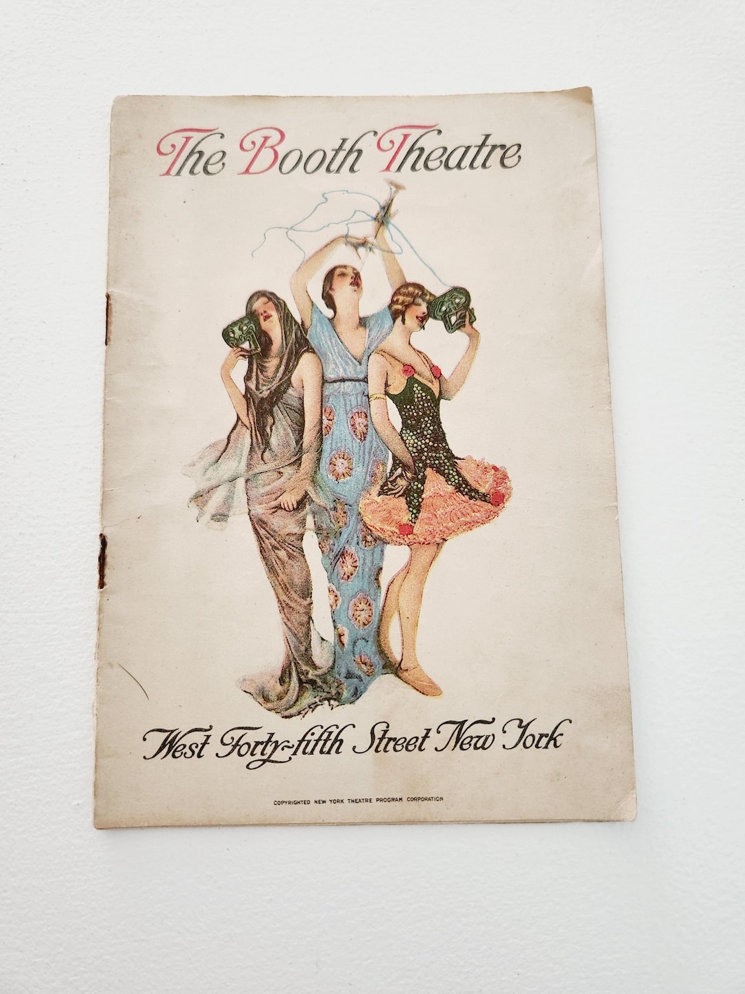 The Booth Theatre Original Program -- 1920s Antique Theater Musicals ...