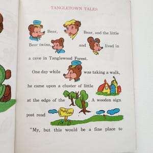 Tangletown Tale Read Along With Me Storybook -- 1961 Vintage Children's ...