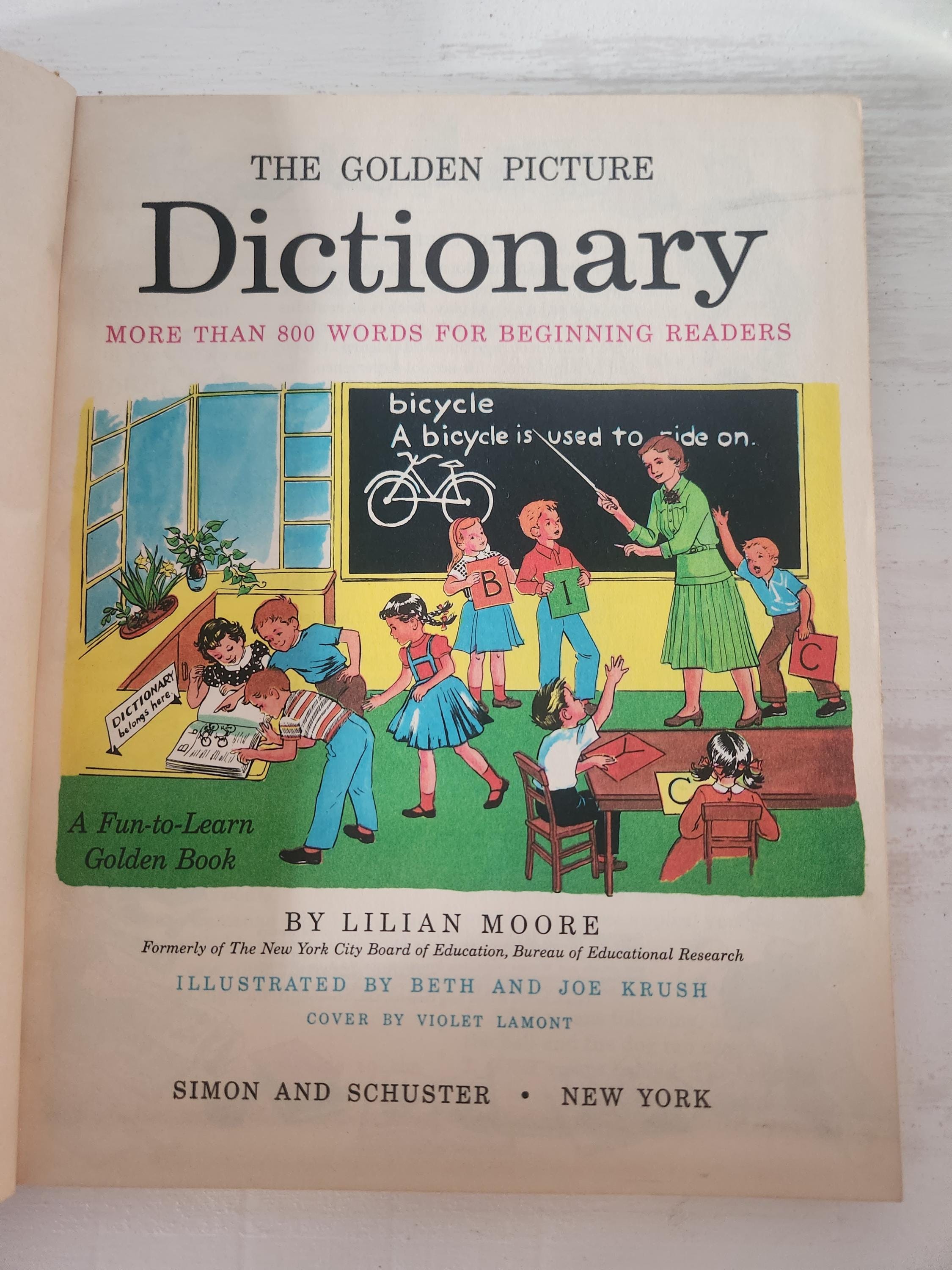 The Golden Picture Dictionary for Beginning Readers by Lilian Moore ...