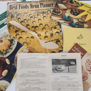 Vintage Scrapbook Ephemera Lot of 18 Pieces Baking Cooking Recipe ...