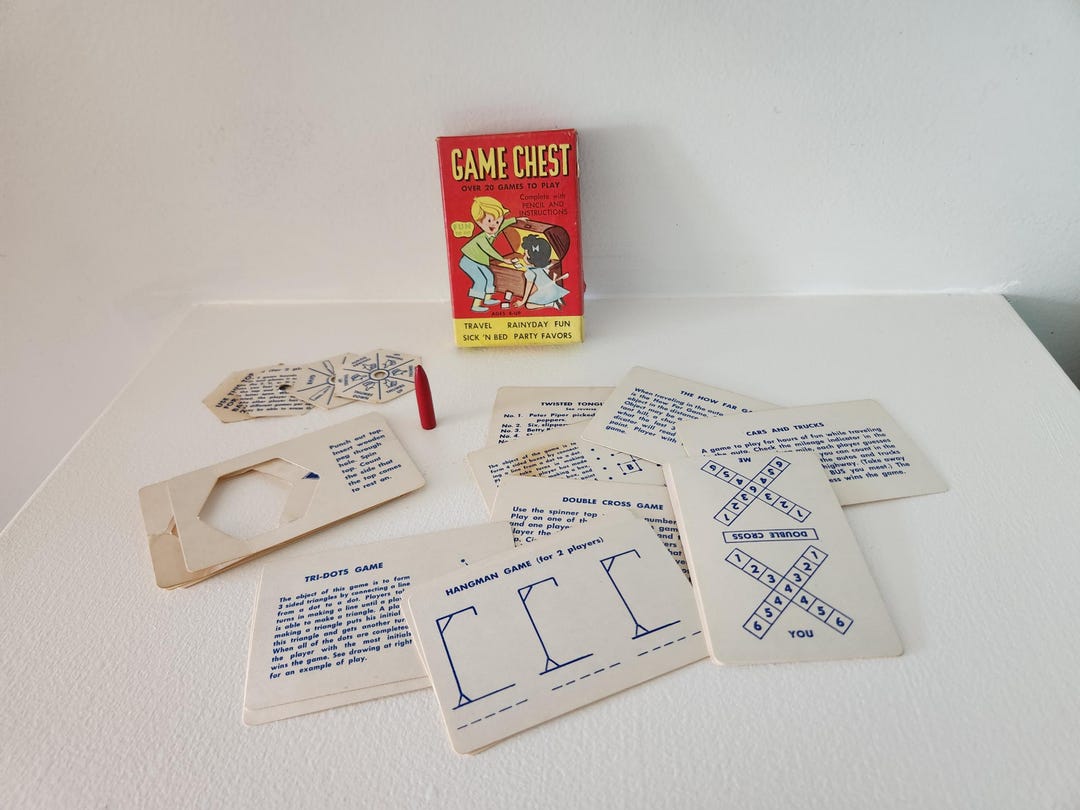 Pocket Size Series of Miniature Chest Games -- Vintage Retro Small ...