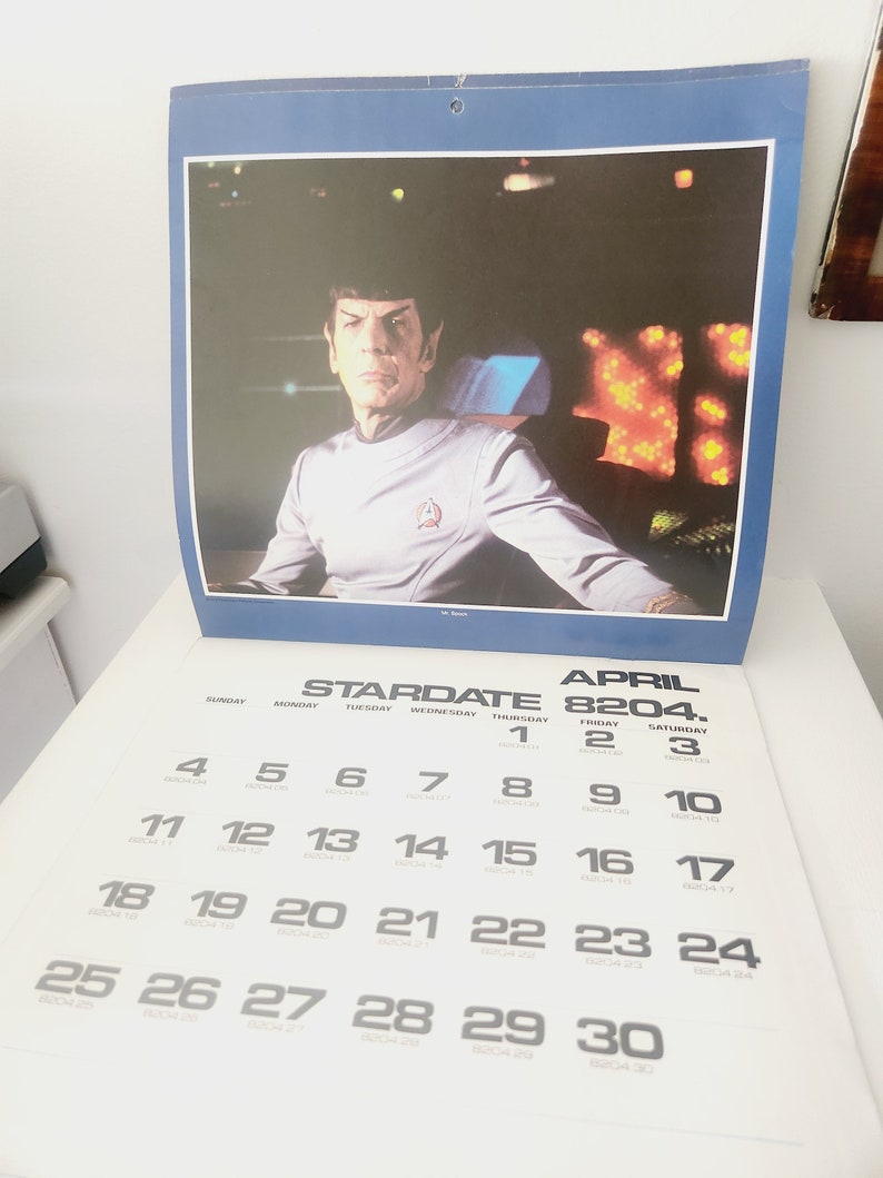 Vintage Star Trek Stardate Wall Calendar 1982 -- Vintage Calendars ...