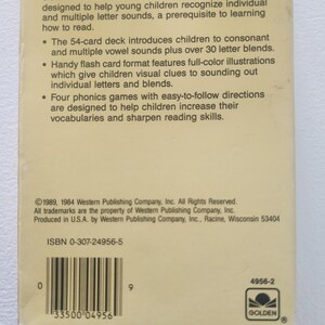 Golden Step Ahead Preschool Activity Cards Phonics 1989 Vintage Abc's ...