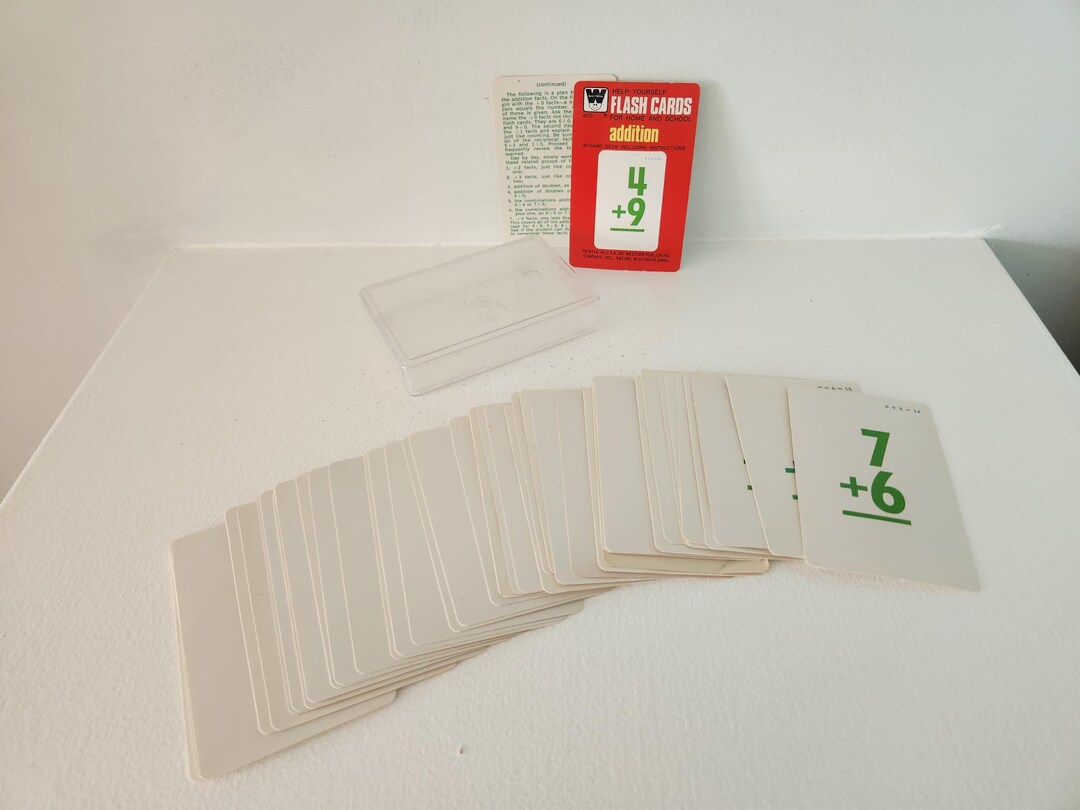 Vintage Addition Help Yourself Flash Cards for Home & School ...