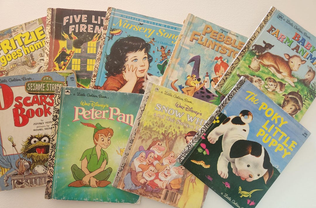 Vintage Children's Book Bundle -- Lot of 10 Little Golden Books ...